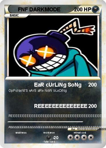 Pokémon FNF DARKMODE - EaR cUrLiNg SoNg - My Pokemon Card