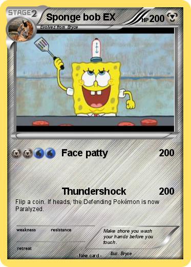 Pokémon Sponge bob EX 2 2 - Face patty - My Pokemon Card