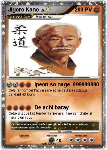 Pokémon Jigoro Kano - Ipeon so nage 999999990 - Ma carte Pokémon