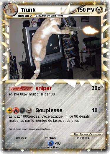 Pokémon Trunk 56 56 - sniper - Ma carte Pokémon