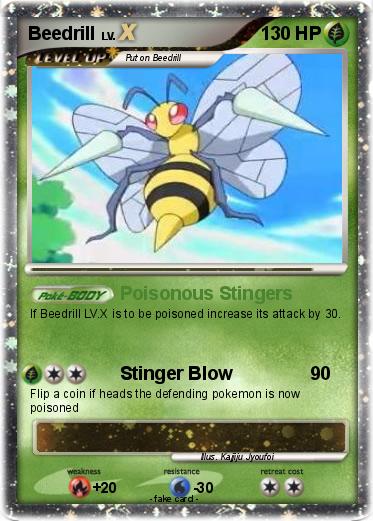 Pokémon Beedrill 140 140 - Poisonous Stingers - My Pokemon Card