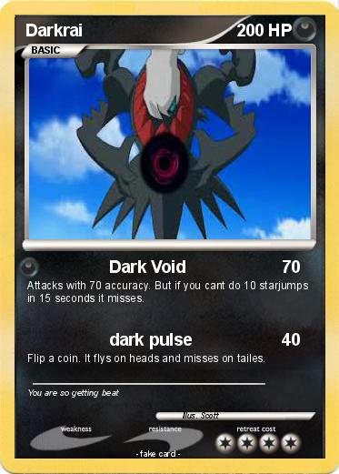 Pokémon Darkrai 4762 4762 - Dark Void - My Pokemon Card