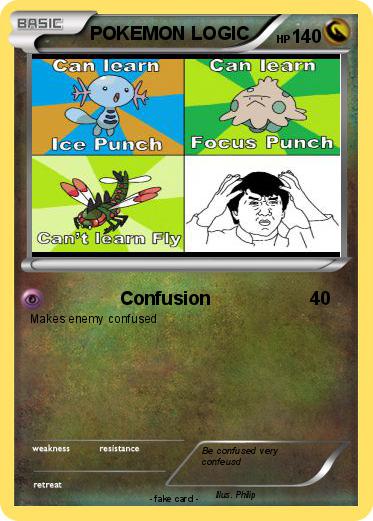 Pokémon POKEMON LOGIC 1 1 - Confusion - My Pokemon Card