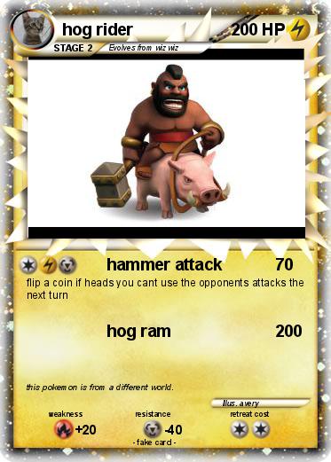 Pokémon hog rider 40 40 - hammer attack - My Pokemon Card