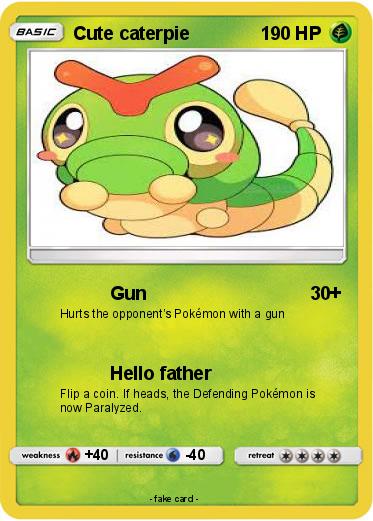 Pokémon Cute caterpie 1 1 - Gun - My Pokemon Card