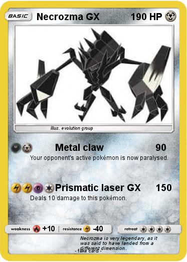 Pokémon Necrozma Gx 13 13 Metal Claw My Pokemon Card