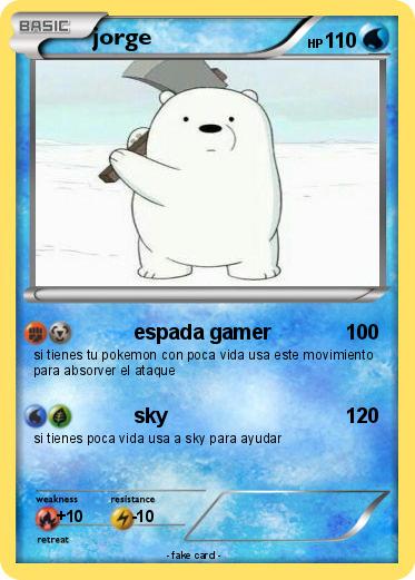 Pokémon jorge 188 188 - espada gamer - Mi carta pokémon