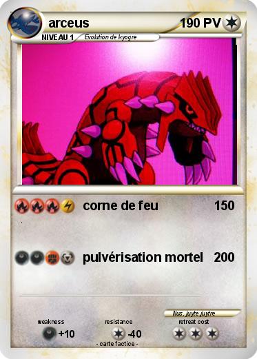 Pokémon arceus 6836 6836 - corne de feu - Ma carte Pokémon