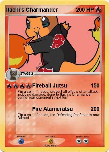 Pokémon Itachi s Charmander - Fireball Jutsu - My Pokemon Card