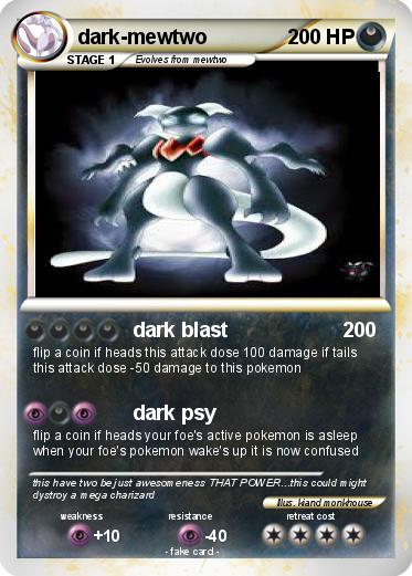 Pokémon dark mewtwo 308 308 - dark blast - My Pokemon Card