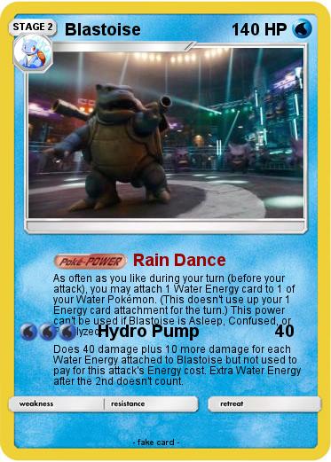 Pokémon Blastoise 2153 2153 - Rain Dance - My Pokemon Card