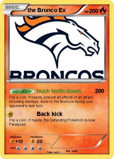 Pokémon the Bronco Ex - buck teeth down - My Pokemon Card