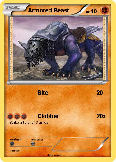 Pokémon Armored Beast - Bite - My Pokemon Card