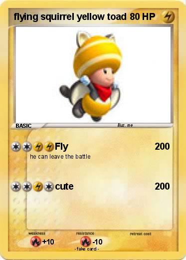Pokémon flying squirrel yellow toad - Fly - My Pokemon Card
