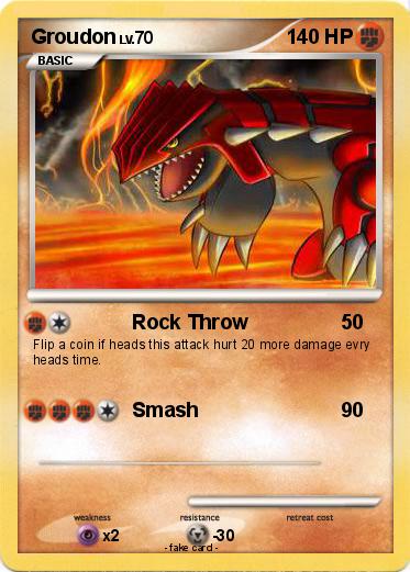 Pokémon Groudon 4770 4770 - Rock Throw - My Pokemon Card