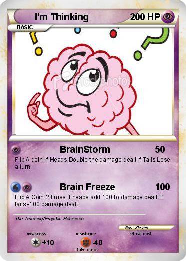 Pokémon I m Thinking - BrainStorm - My Pokemon Card