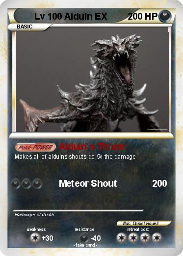 Pokémon Lv 100 Alduin EX - Alduin`s Th`um - My Pokemon Card