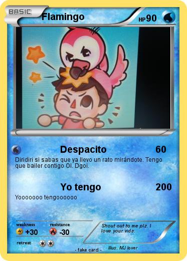 Pokémon Flamingo 34 34 - Despacito - My Pokemon Card