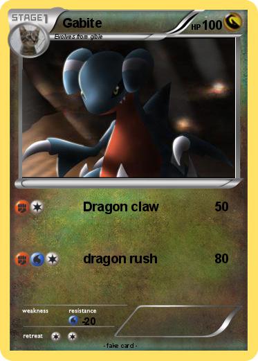 Pokémon Gabite 99 99 - Dragon claw - My Pokemon Card