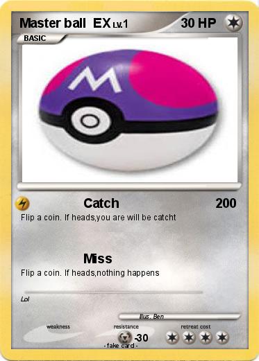 Pokémon Master ball EX 1 1 - Catch - My Pokemon Card