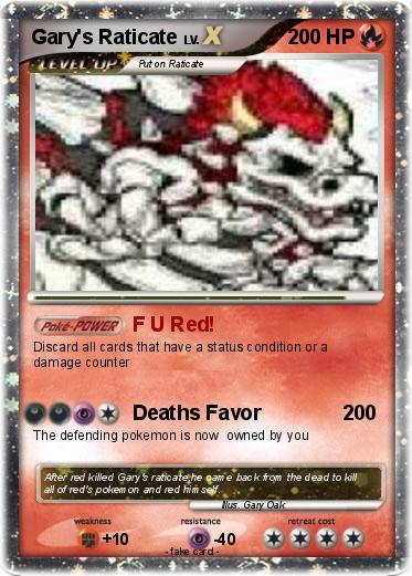 Pokémon Gary s Raticate 1 1 - F U Red! - My Pokemon Card