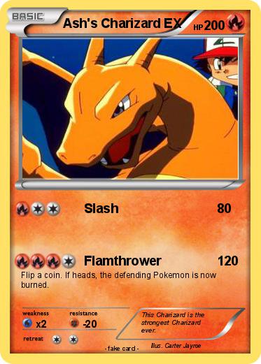 Pokémon Ash s Charizard EX 2 2 - Slash - My Pokemon Card