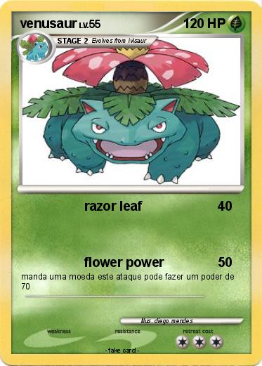 Pokémon venusaur 113 113 - razor leaf - My Pokemon Card