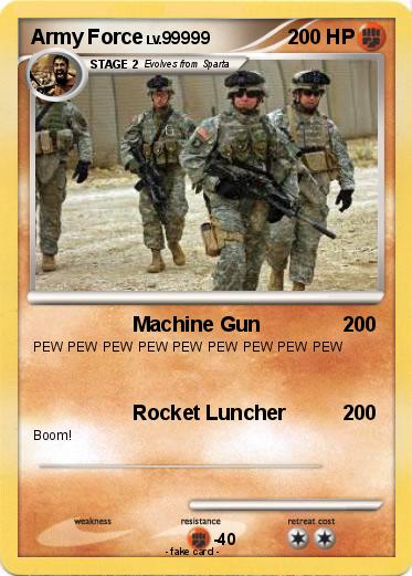 Pokémon Army Force - Machine Gun - My Pokemon Card