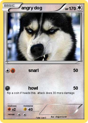 Pokémon angry dog 12 12 - snarl - My Pokemon Card