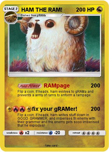 Pokémon HAM THE RAM - RAMpage - My Pokemon Card