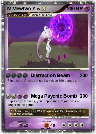 Pokémon M Mewtwo Y 15 15 - Distraction Beam - My Pokemon Card