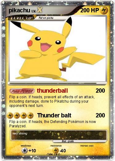 Pokémon pikachu 6006 6006 - thunderball - My Pokemon Card