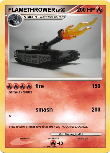 Pokémon FLAMETHROWER 55 55 - fire - My Pokemon Card