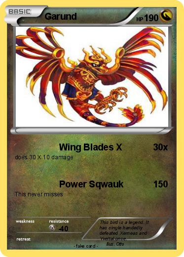 Pokémon Garund - Wing Blades X - My Pokemon Card