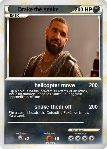 Pokémon Drake the snake - helicopter move - My Pokemon Card