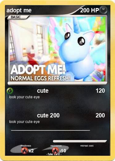 Pokémon adopt me 8 8 - cute - My Pokemon Card