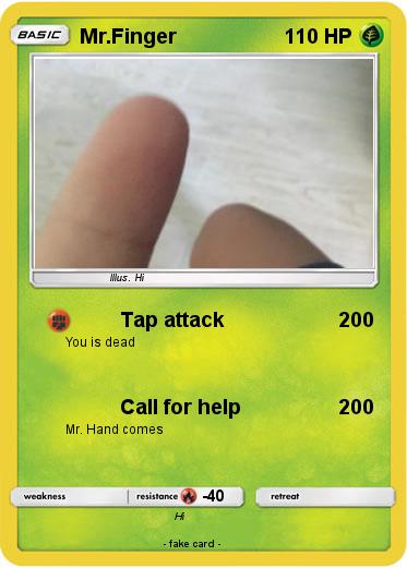 Pokémon Mr Finger 2 2 - Tap attack - My Pokemon Card