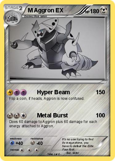 Pokémon M Aggron EX 1 1 - Hyper Beam - My Pokemon Card