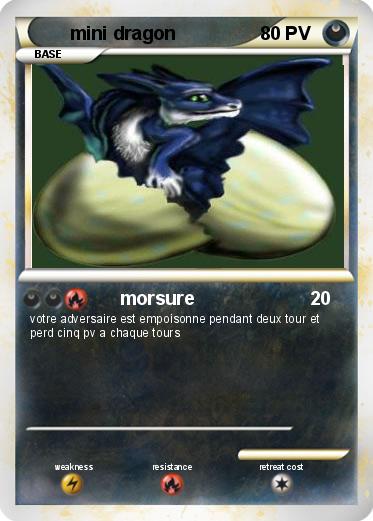 Pokémon mini dragon 5 5 - morsure - Ma carte Pokémon