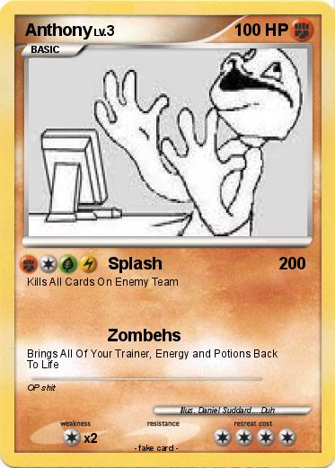 Pokémon Anthony 968 968 - Splash - My Pokemon Card