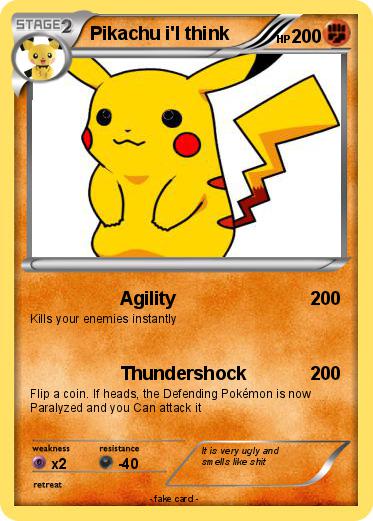 Pokémon Pikachu i l think - Agility - My Pokemon Card