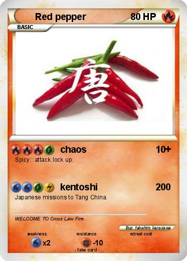 Pokémon Red pepper 2 2 - chaos - My Pokemon Card