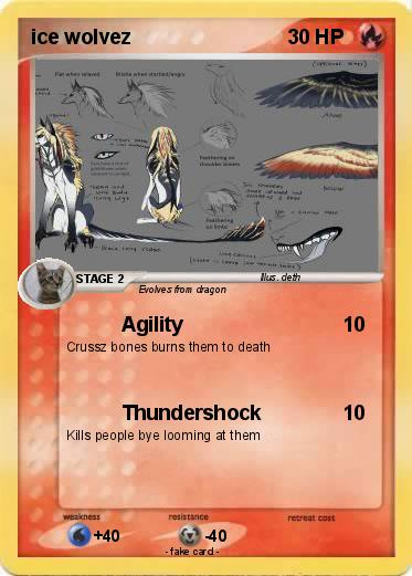 Pokémon ice wolvez - Agility - My Pokemon Card