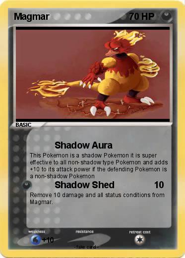 Pokémon Magmar 139 139 - Shadow Aura - My Pokemon Card