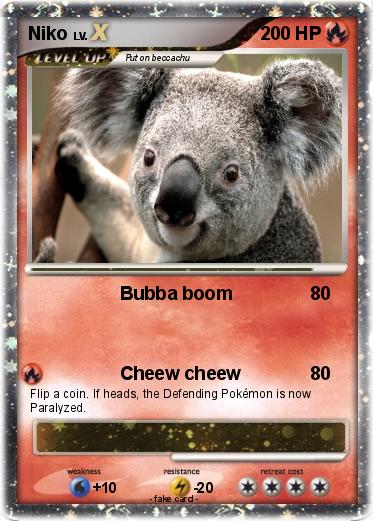 Pokémon Niko 75 75 - Bubba boom - My Pokemon Card