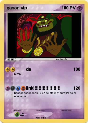 Pokémon ganon ytp - da - Mi carta pokémon