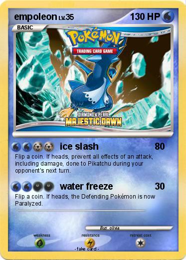 Pokémon empoleon 752 752 - ice slash - My Pokemon Card