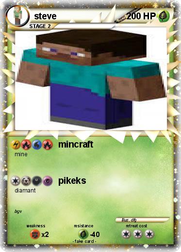 Pokémon steve 3933 3933 - mincraft - My Pokemon Card