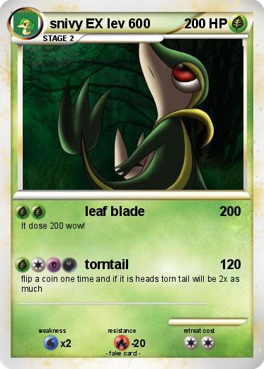 Pokémon snivy EX lev 600 600 - leaf blade - My Pokemon Card