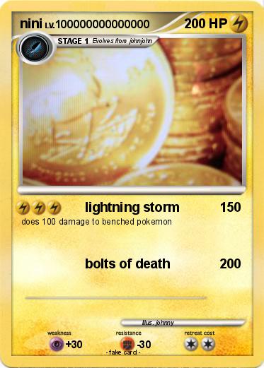 Pokémon nini 56 56 - lightning storm - My Pokemon Card